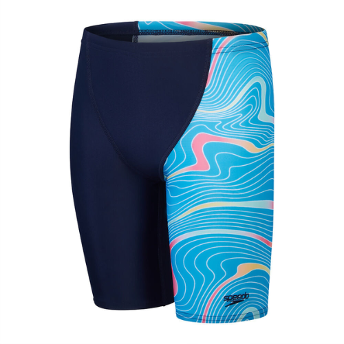 Speedo - Boys - Digital V Cut Jammer - True Navy/Pool/Pumpkin Spice ...